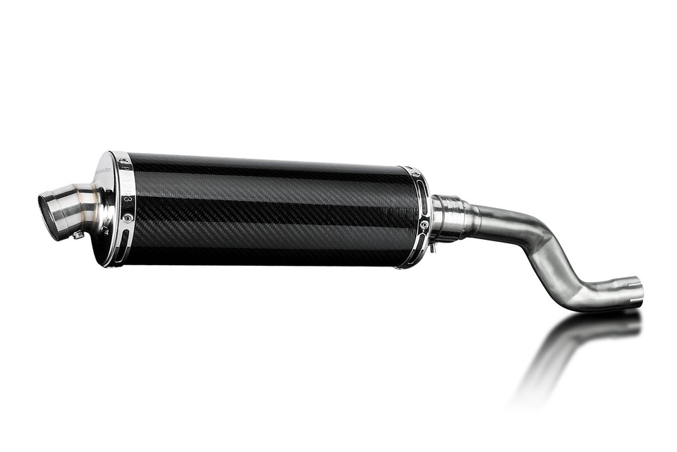 Yamaha XT500 TT500 1977-1989 Slip On 14" Oval Carbon Exhaust Muffler ...