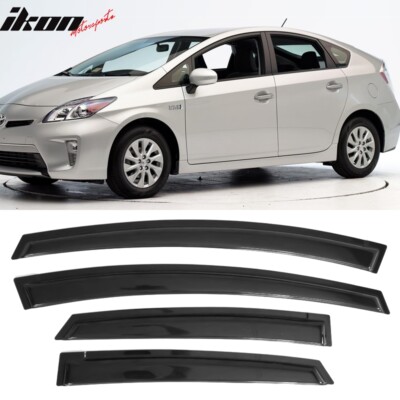 Fits 10-15 Toyota Prius Acrylic Window Visors Smoke Sun Rain Vent Guard ...