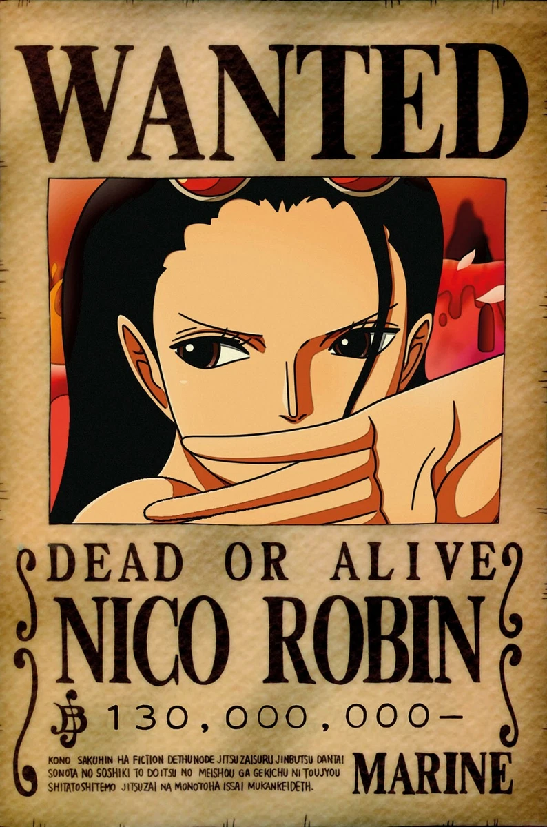 Nico Robin Wanted Bounty Poster ComicSense SenpaiCart, 44% OFF