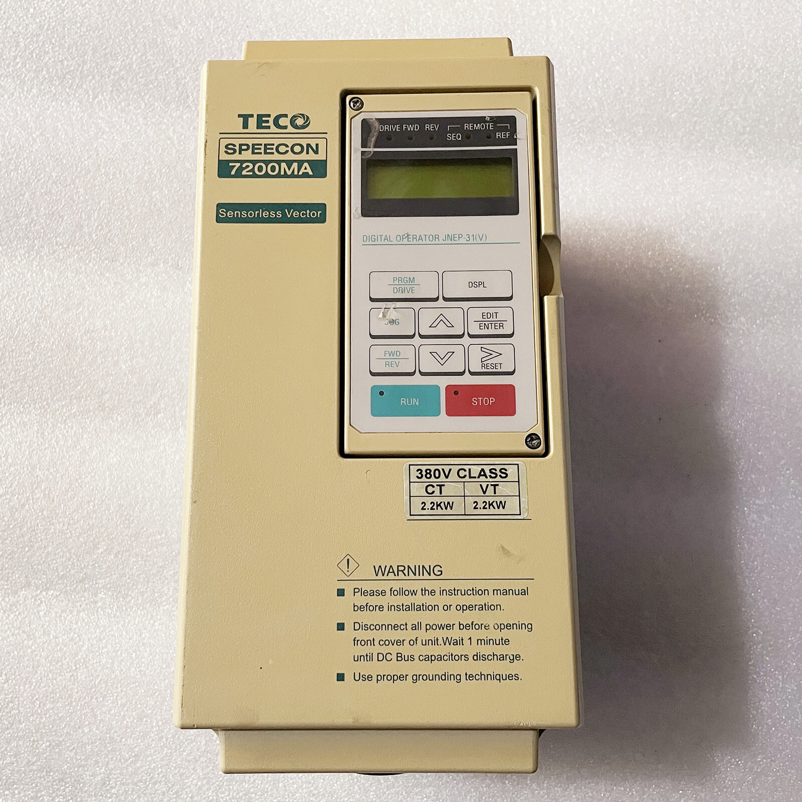One Used TECO JNTMBGBB0003AZ-U- 7200MA 2.2KW 380V inverter Free ...
