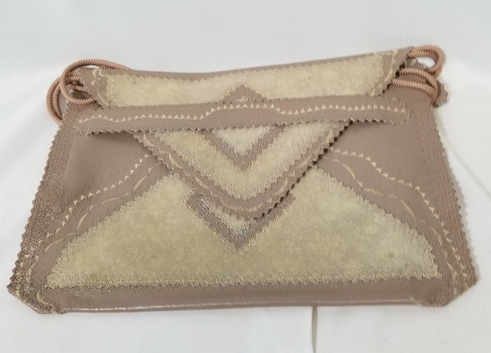 Vtg 1977 Maximilia Maxine Renee Clement OOAK Taupe Leather Envelope ...