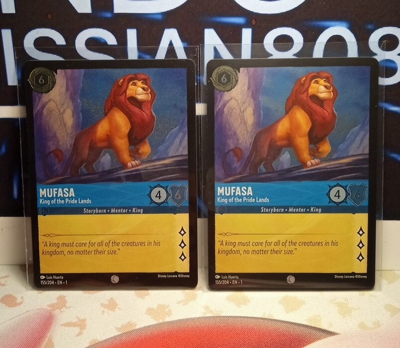 Disney Lorcana TCG King Mufasa (2) 155/204 Foil Card | eBay
