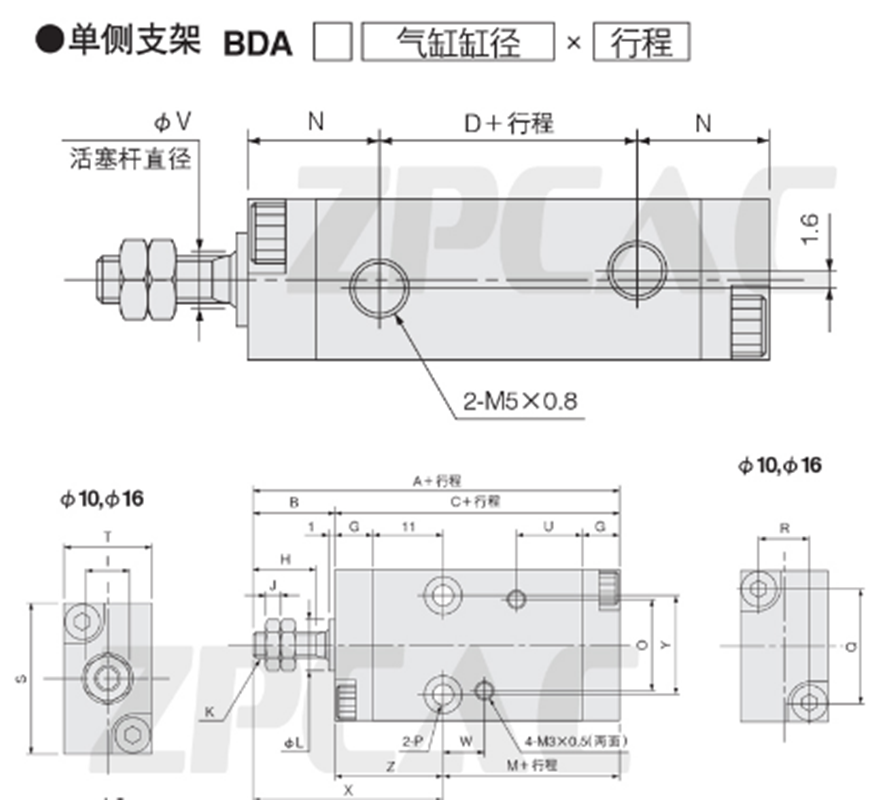New 1pc BDA 6 X30 free installation cylinder | eBay