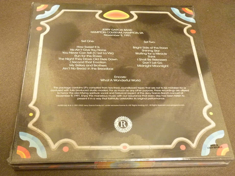 JERRY GARCIA BAND PURE JERRY/HAMPTON, VA 1991 5 LP BOX SET RSD BLACK ...