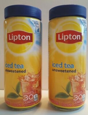Lipton Instant Unsweetened Iced Tea Mix 3 Ounce Each, 2 Jars, Exp. 10/ ...