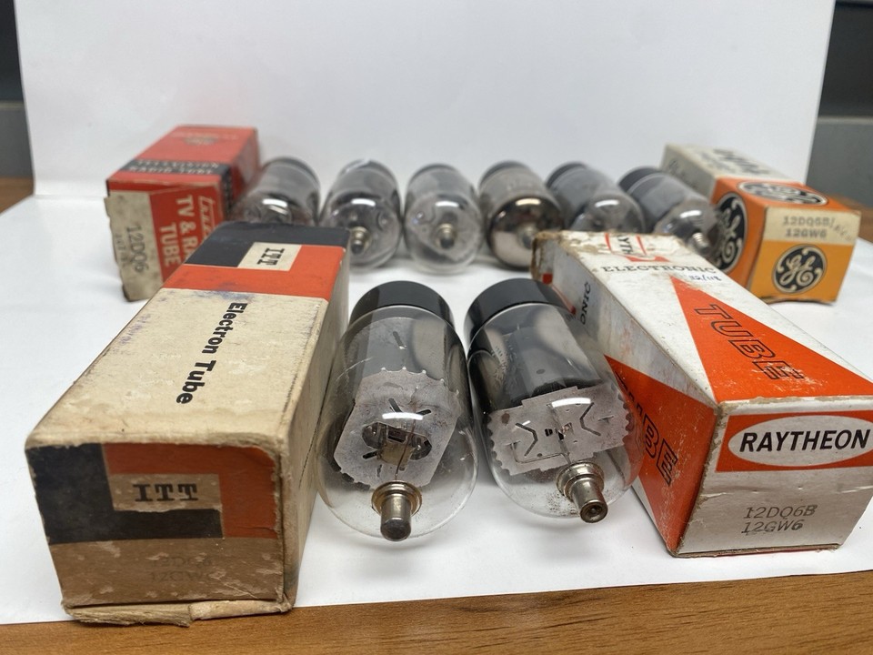 (8) Tested 12DQ6 12GW6 Some NOS in box GE TrueTone Vacuum Tube Lot ...