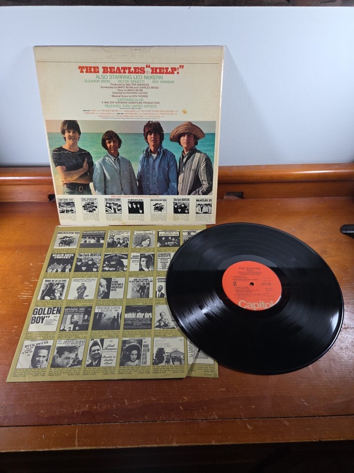 THE BEATLES " HELP " Stereo LP Vinyl RECORD- 1965- Capitol- SMAS 2386 ...