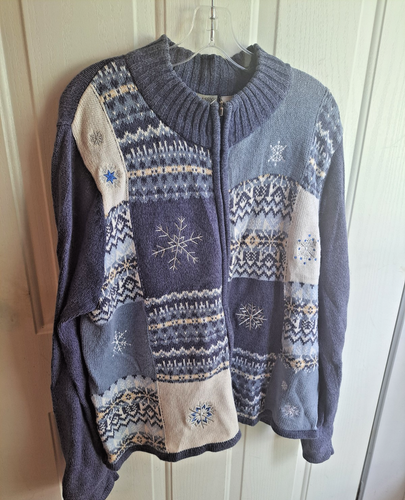 Classic Elements Sweater Blue Patch Wok Style XL | eBay