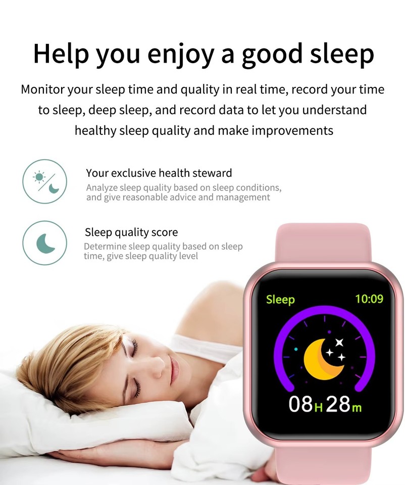 Smart Watch Men women Fitness Tracker Heart Rate Blood Pressure Sport ...