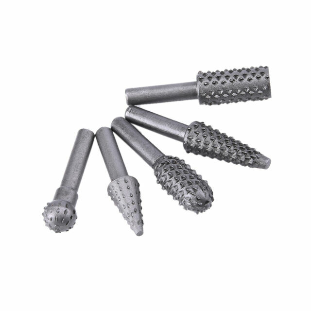 5Pcs HSS Power Tools Woodworking Rasp Chisel Shaped Rotating Grinding ...
