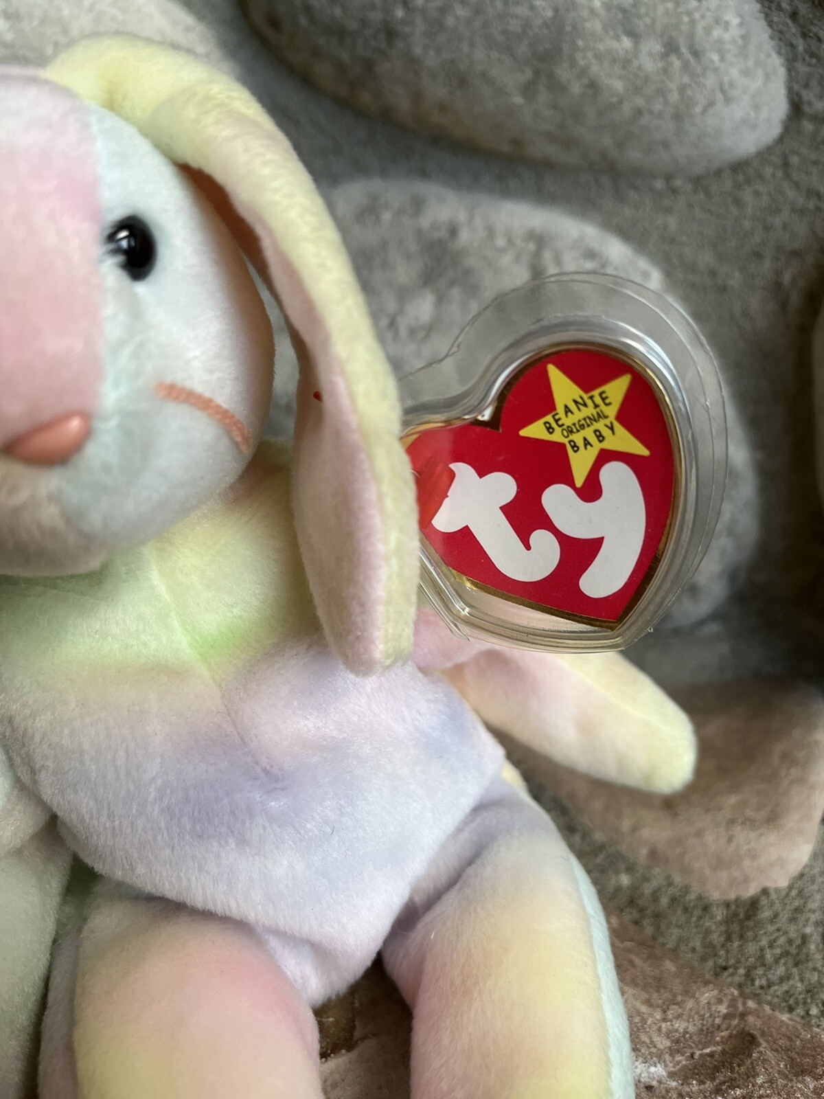 TY Hippie Beanie Baby Rabbit Bunny Plush Toy Stuffed Animal Tie Dye ...