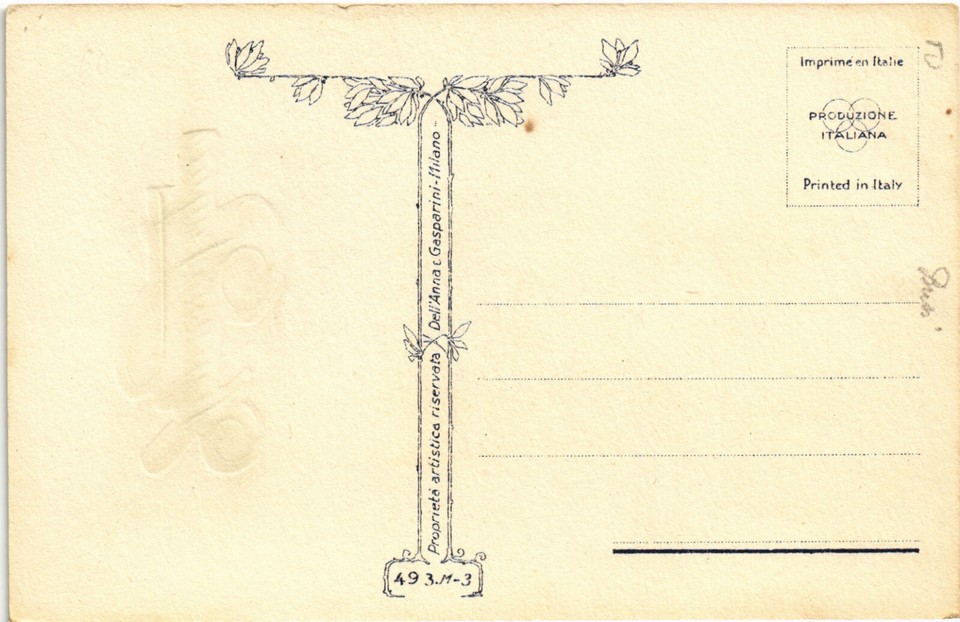 PC ARTIST SIGNED, A. BUSI, JOYEUSES PAQUES, Vintage EMBOSSED Postcard ...