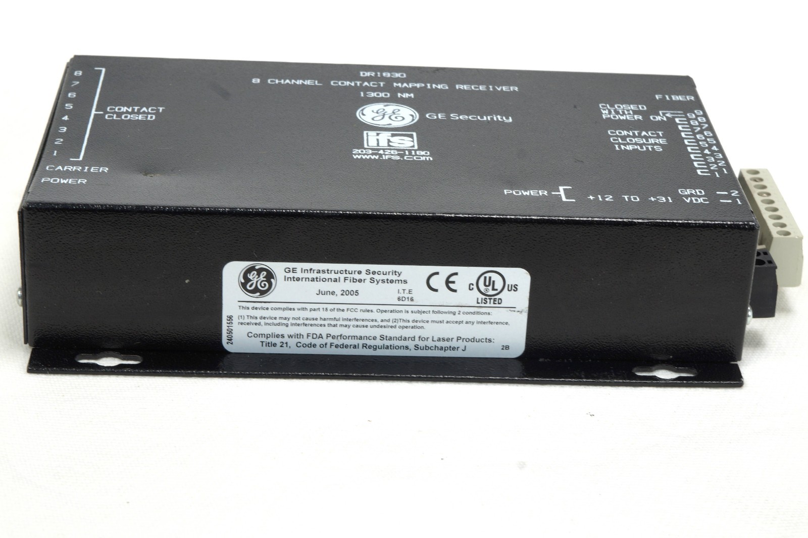 IFS GE 8 Channel contact Fiber Optic Mapping Recevier DR 1830 | eBay