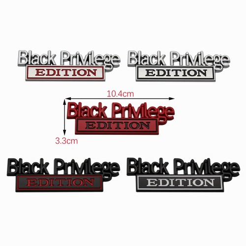 One Pc Metal Black Privilege Edition 3D Letter Fender Emblems Badge ...