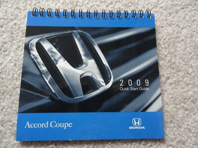 2009 Honda Accord Coupe Quick Reference Guide Owners Manual SUPPLEMENT ...