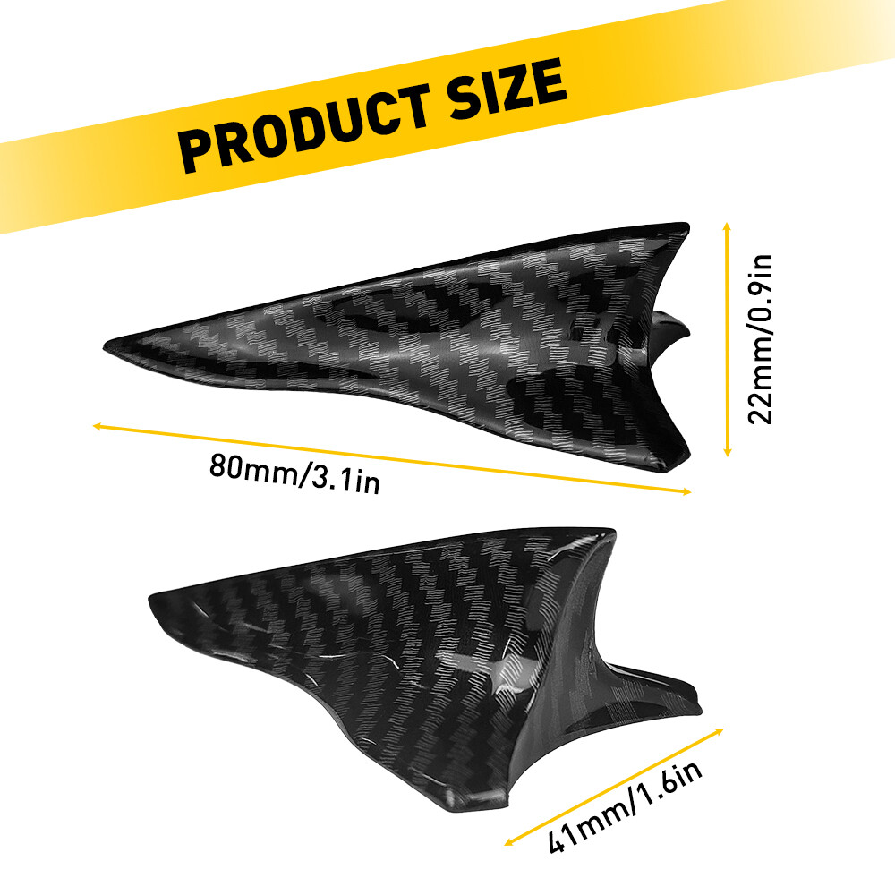 20X Car Accessori Carbon Fiber Shark Fin Diffuser Vortex Spoiler ...