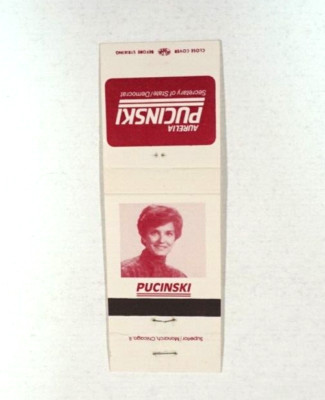 Matchbook Elect Aurelia Pucinski Secretary State Democrat | eBay