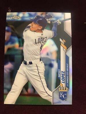 2020 Topps Chrome Base Refractor Royals Nicky Lopez Baseball Card #92 ...