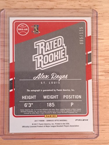 Alex Reyes /125 (AUTO, RC) 💥- 2017 Donruss Optic - St. Louis Cardinals ...