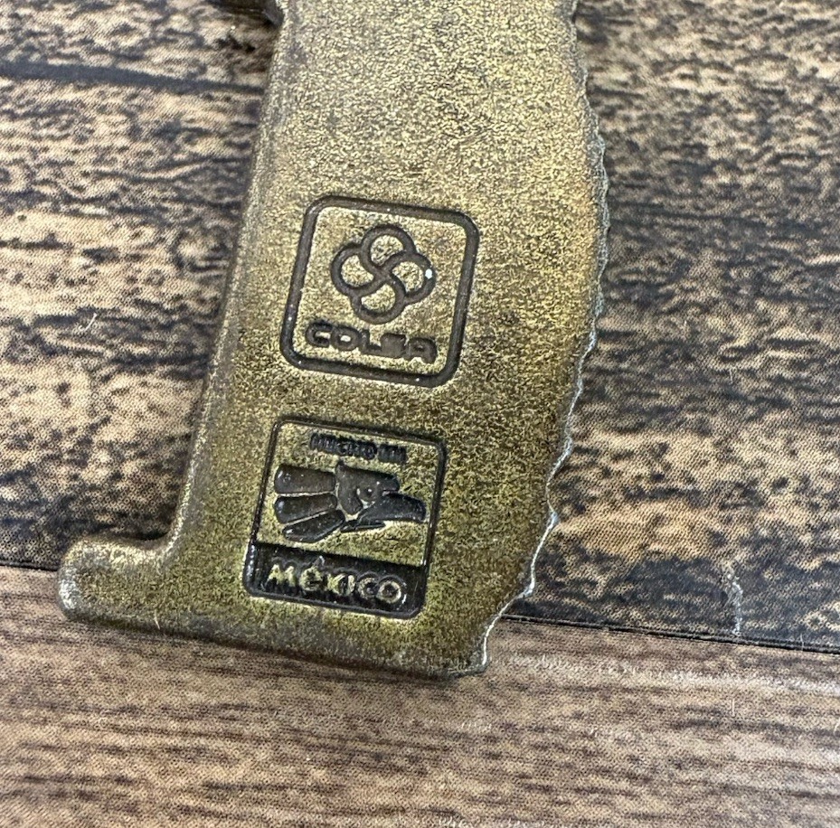 Riviera Maya Mexico Virgin Mary Key Ring Fob Bronze Tone Metal Leather ...