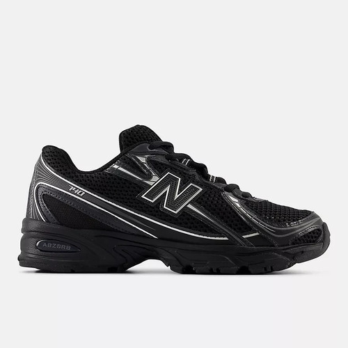 GS Sz 6 New Balance 740 Black Grey Silver Running Shoes Big Kids ...