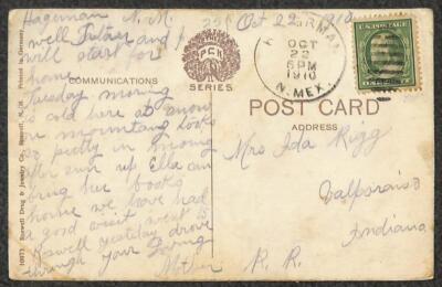 USA #331 STAMP HAGERMAN NEW MEXICO TERRITORY ROSWELL LAKE POSTCARD 1910 ...