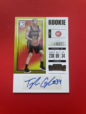 2017-18 Tyler Cavanaugh RC Rookie Auto Signed Panini Contenders | eBay