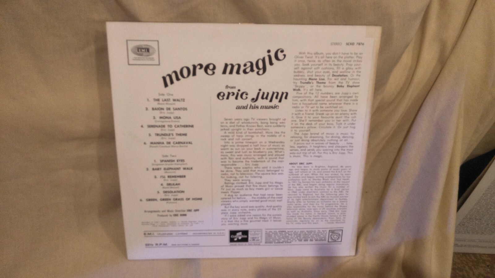 Vintage Vinyl record. Eric Jupp More Magic. Columbia !972 | eBay Australia