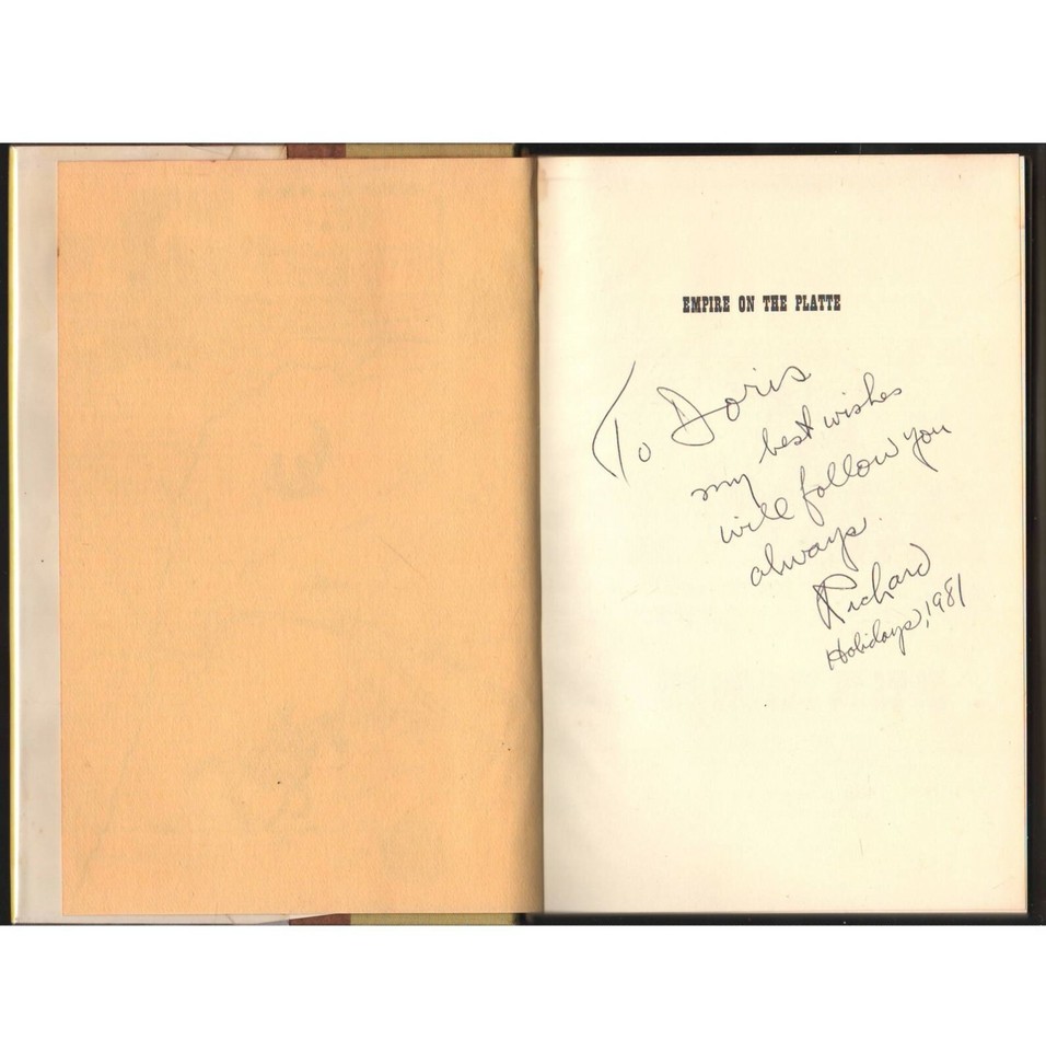 Richard Crabb EMPIRE ON THE PLATTE 1967 1st HC DJ signed 06M | eBay