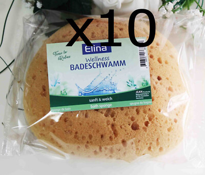 10 Duschschwamm Badeschwamm Waschschwamm Wellness Naturform sanft weich ...