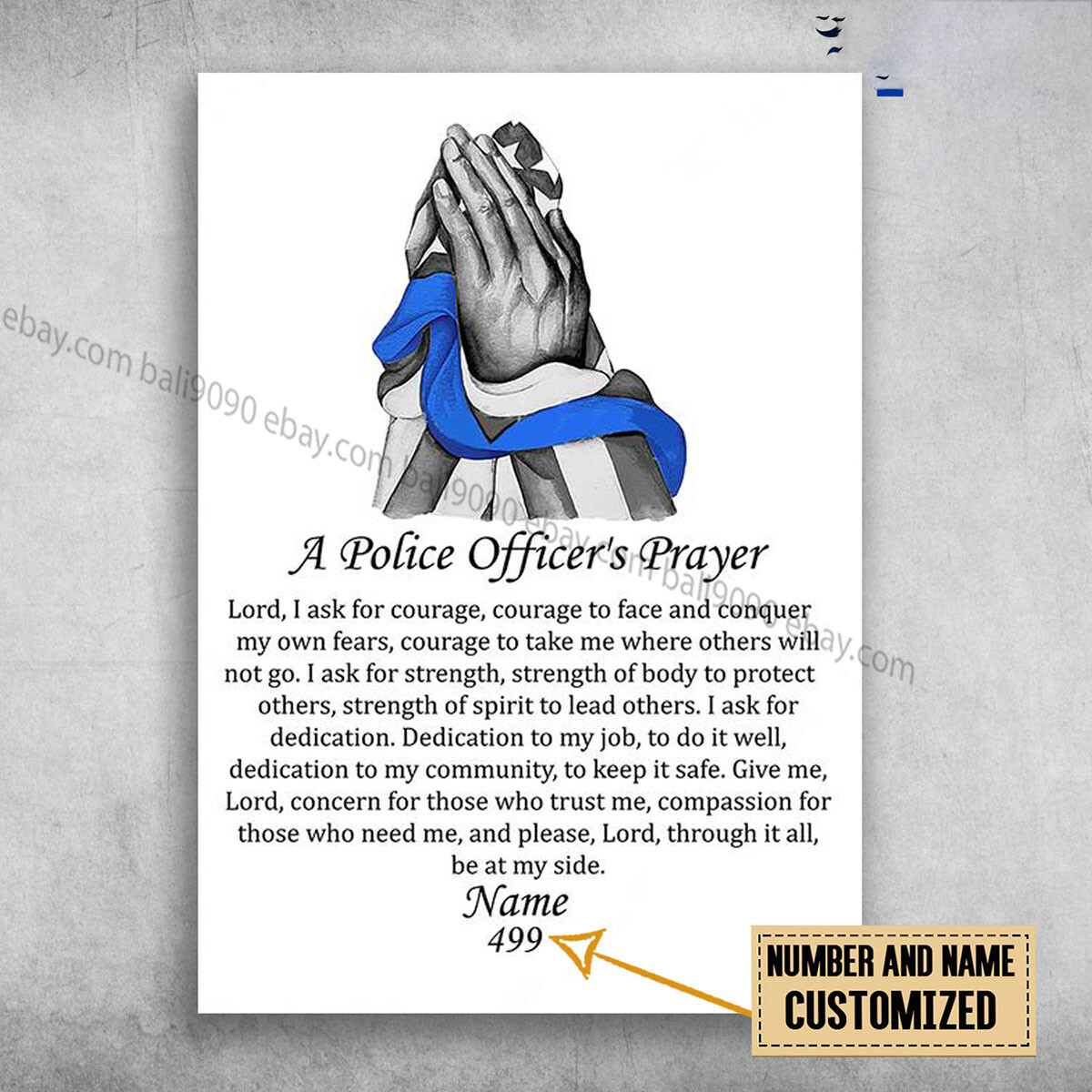 Police Officer Prayer Tattoos