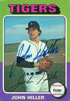 John Hiller autographed Baseball Card (Detroit Tigers) 1975 Topps #415 ...