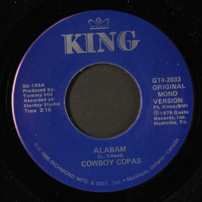 COWBOY COPAS: alabam / signed, sealed and delivered KING 7" Single 45 ...