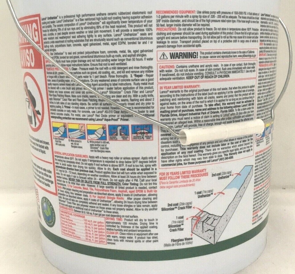 Lanco Urethanizer Roof Sealer Eco-Friendly Sealer + Ceramic ...