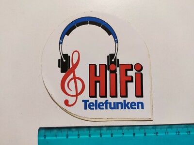 Adhesive Hi-Fi Hifi Telefunken Sticker Autocollant Vintage 80s Original ...