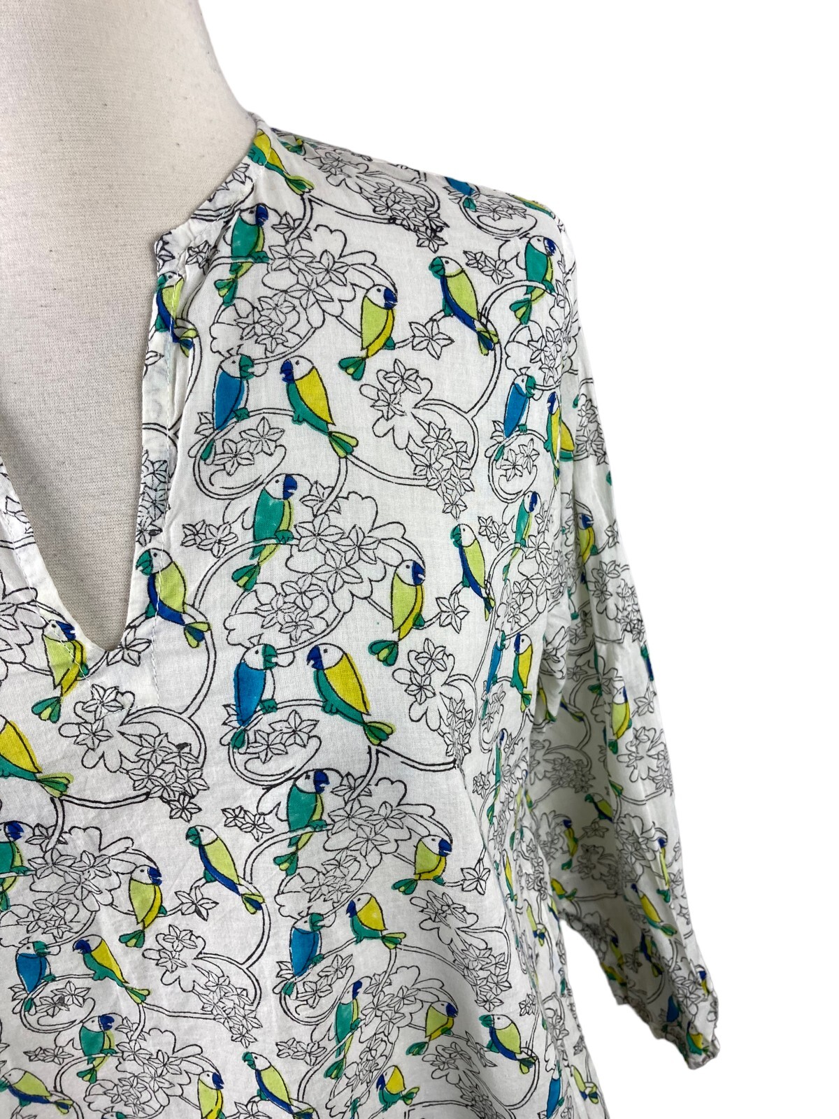 Roberta Roller Rabbit S Parrot Print Lightweight Cott… - Gem