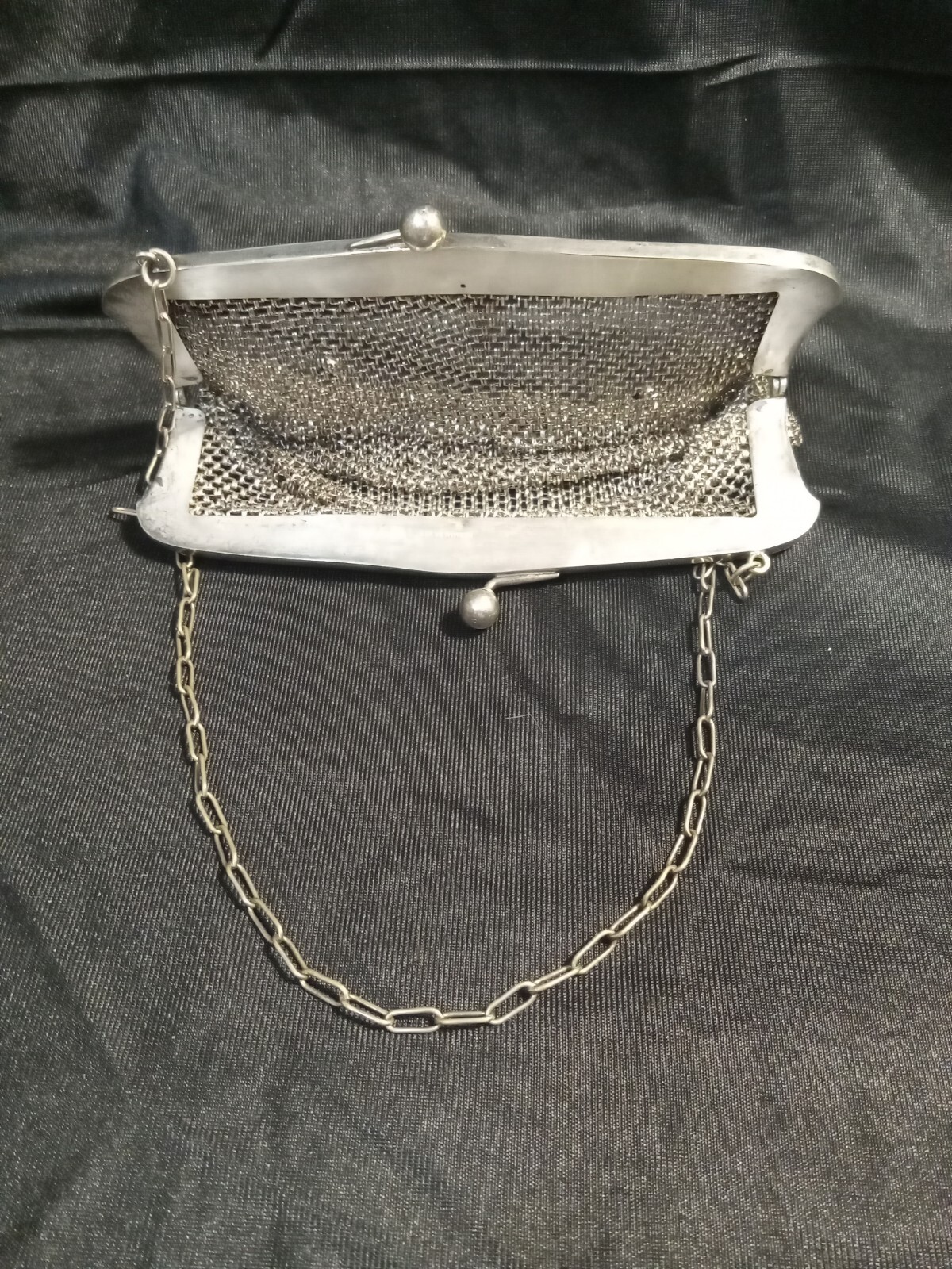 antique german silver mesh purse - Gem