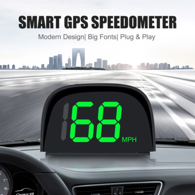 Smart Car Digital GPS Speedo Speed Speedometer Monitor MPH HUD Head Up ...