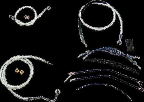 Control Clutch Brake Cable Kit Upper Chrome for 12-14in Apes Road Glide ...