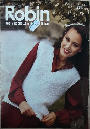 Original Vintage Robin Rochelle Ladies Slipover 30" -40" Knitting ...