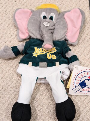 NWT Stomper Elephant Plush Puppet Oakland Athletics A's Mascot Noise | eBay