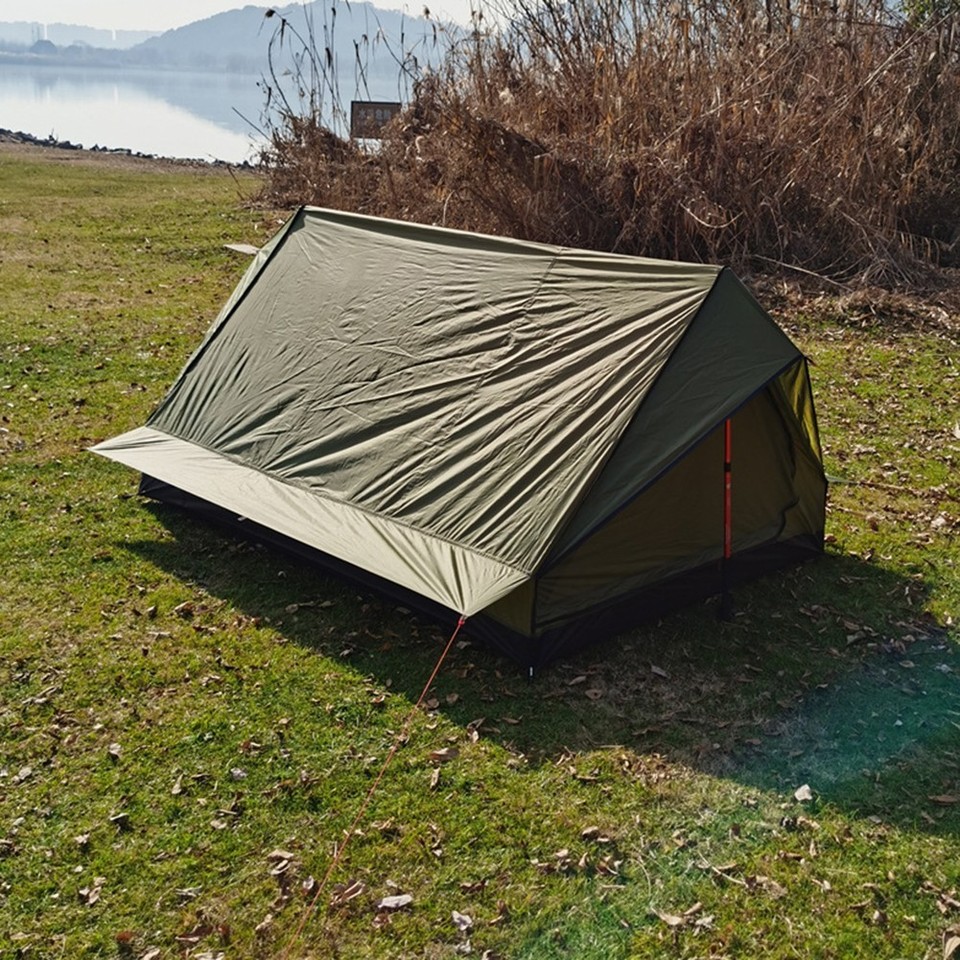 Ultralight Waterproof No Pole Tent for Camping with Trekking Pole Setup ...