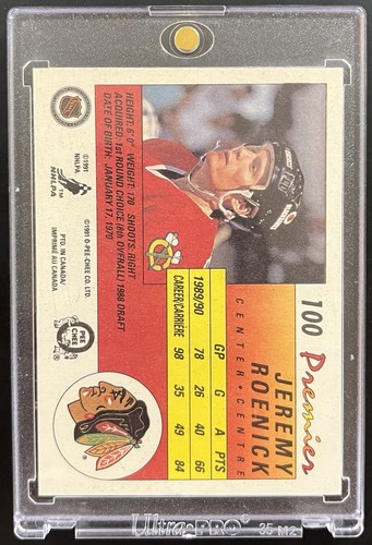 1990-91 O-Pee-Chee OPC Premier #100 Jeremy Roenick RC ROOKIE | eBay