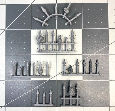 40K Chaos Space Marine VEHICLE SPIKED TROPHY ICON RACK bitz x6 Lot #1 ...