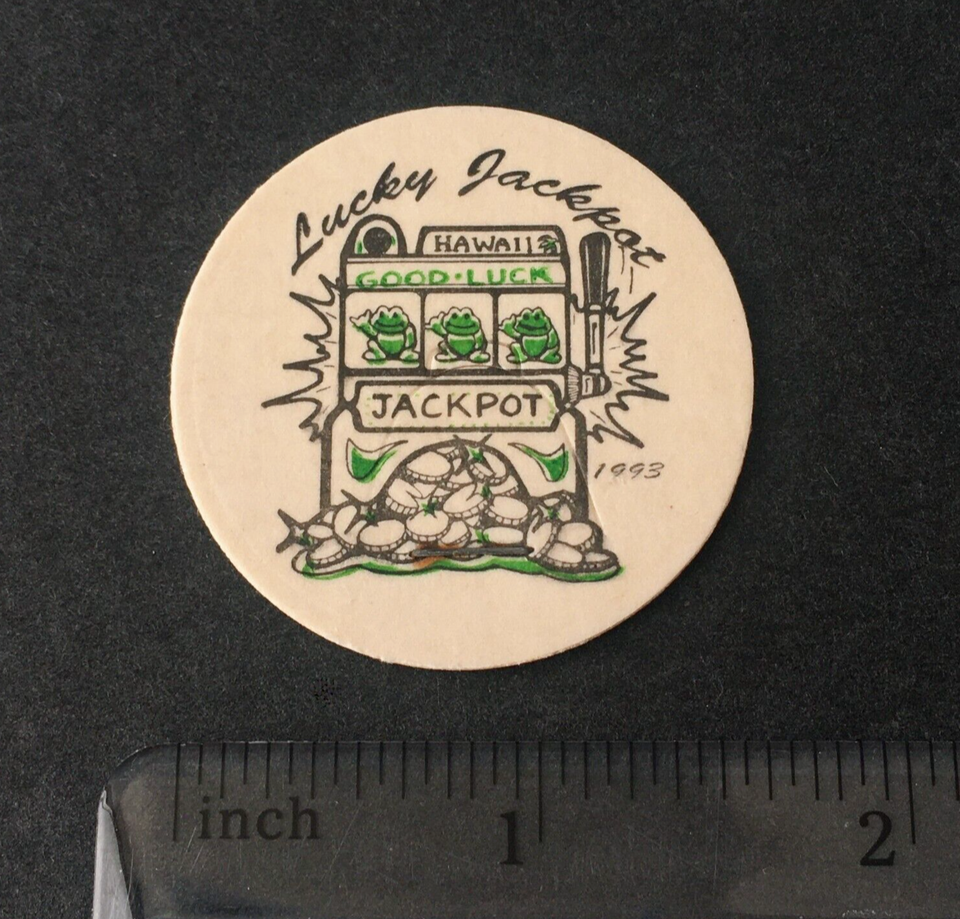 Lucky Jackpot Hawaii Good Luck Pog Milk Cap Casino 90s Vintage Game ...