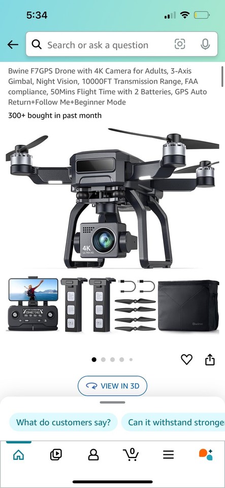 F7GB2 Bwine GPS Drone Quadcopter Detachable 4K HD Video Camera 5GH ...