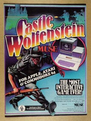 1984 Muse Software Castle Wolfenstein vintage print Ad | eBay