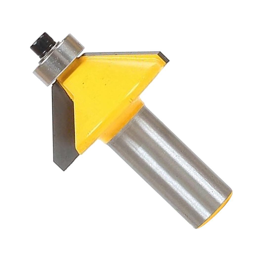 45 Degree Chamfer Forming Router Bit,1/2" Shank,Carbide Tipped,Power ...