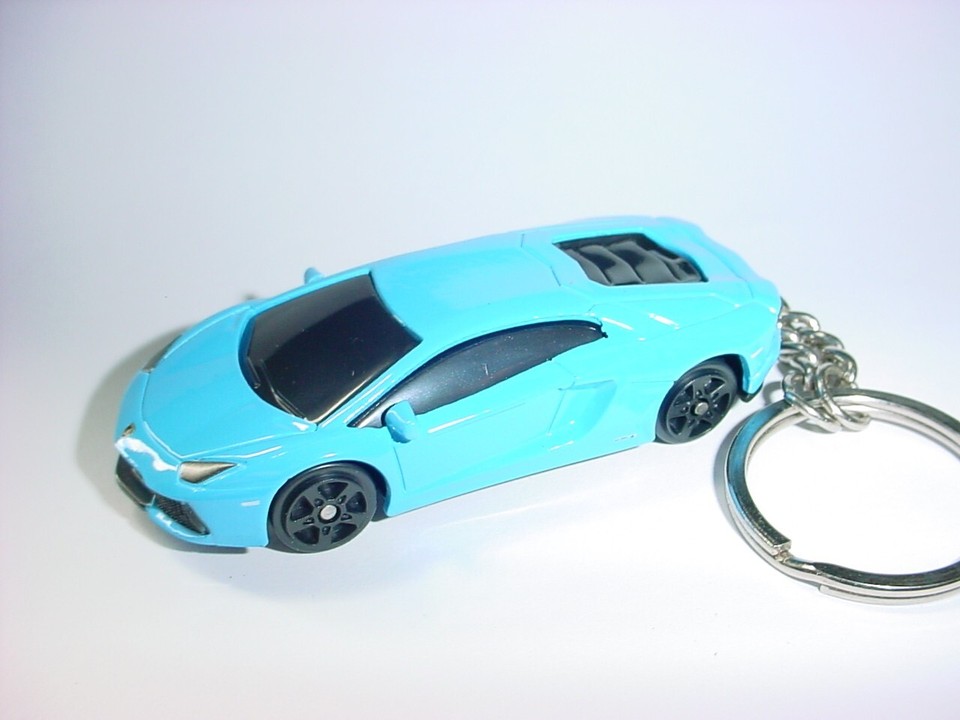 HOT 3D BLUE LAMBORGHINI AVENTADOR CUSTOM KEYCHAIN KEY CHAIN keyring ...