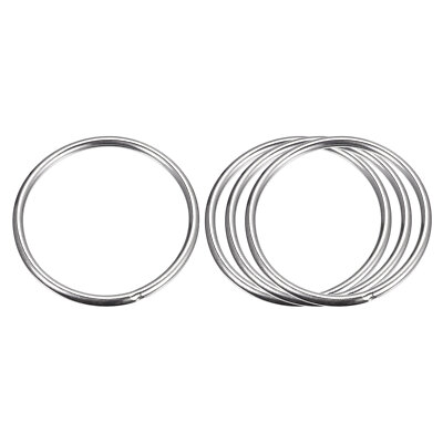 304 Stainless Steel O Rings, 4pcs 80mm Outer Dia. 5mm Thick Welded O ...